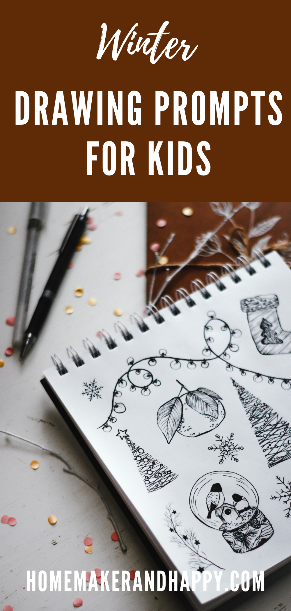 26 Easy Christmas Drawing Ideas for Kids - 2023 - Homemaker and Happy