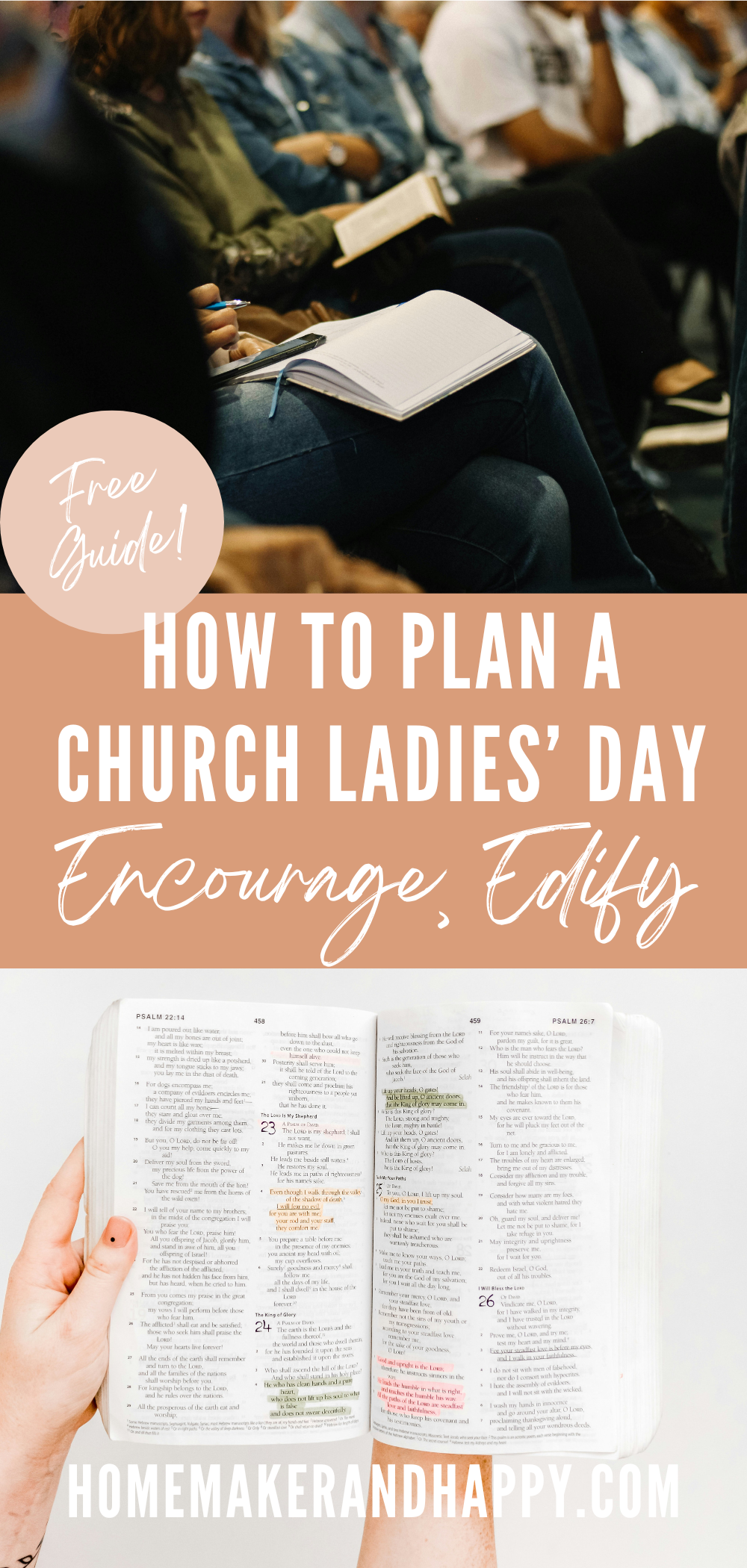 How to Plan a Church Ladies Day - FREE GUIDE - Homemaker and Happy