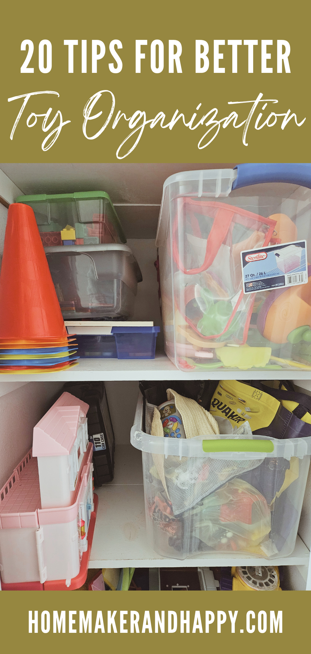 20 Tips and Ideas for How to Organize Children's Toys - Homemaker and Happy